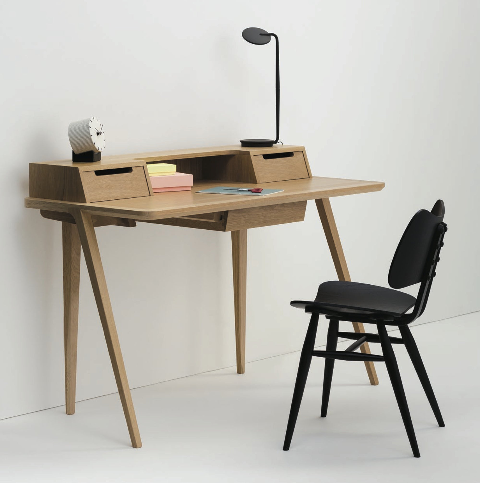 Ercol Treviso desk solid oak wood